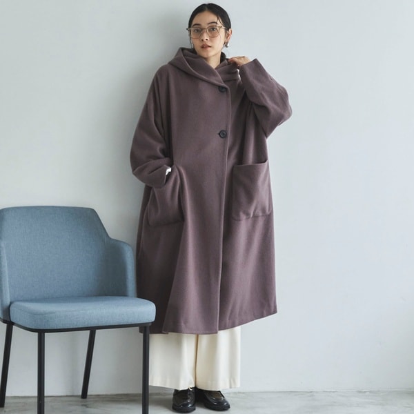 【NEW】ドゥ アルシーヴ（Doux archives）/フードガウンロングコート
