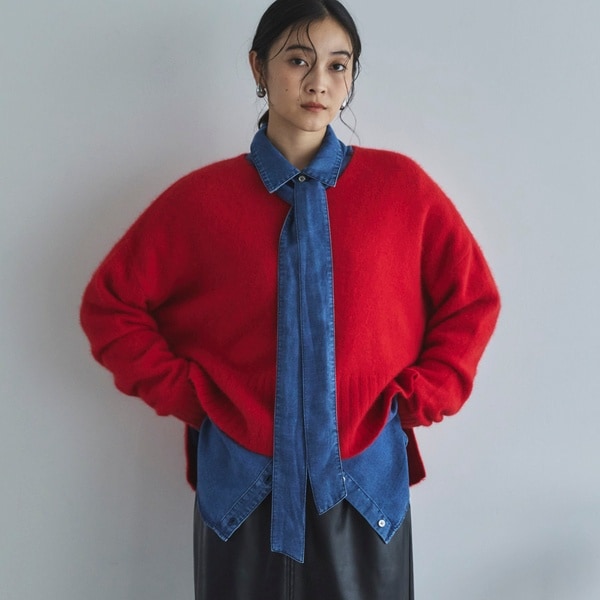 ドゥ アルシーヴ（Doux archives）/ソフトデニムボウタイシャツ