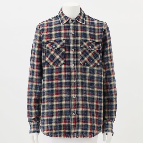 リプレイ（REPLAY）/インデイゴチェックツイル オーバーシャツ