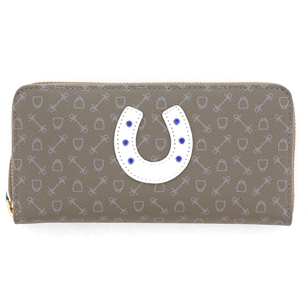 ホワイ/ホースシュー ラウンドジップロングウォレット