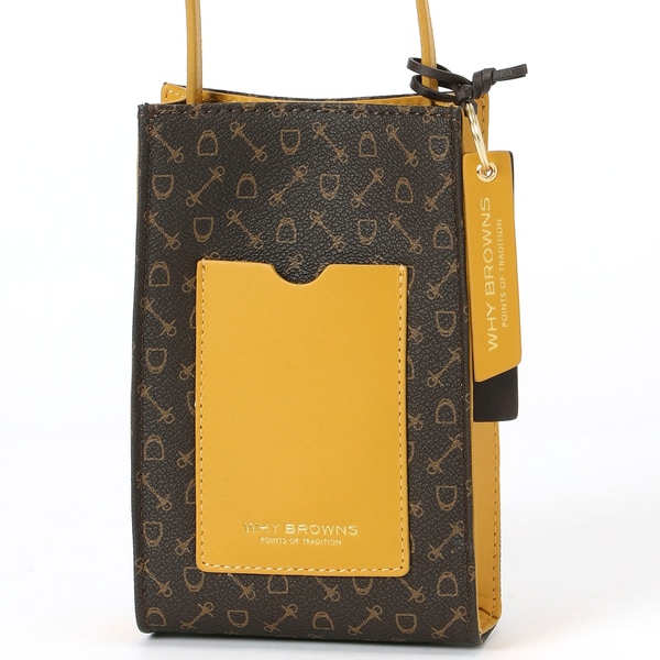 ホワイ/BR−CON クロスボディミニショルダーバッグ