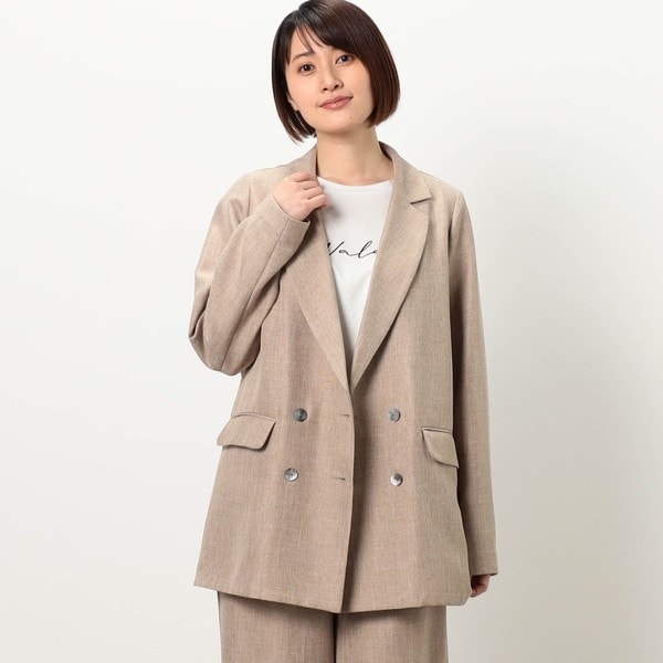 ニコルホワイト（NICOLE WHITE）/【WALDO】麻調ダブルジャケット
