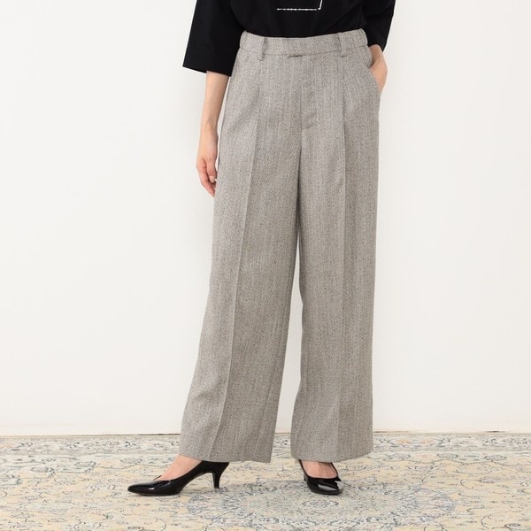 ニコルホワイト（NICOLE WHITE）/【WALDO】ウールライクヘリンボンパンツ