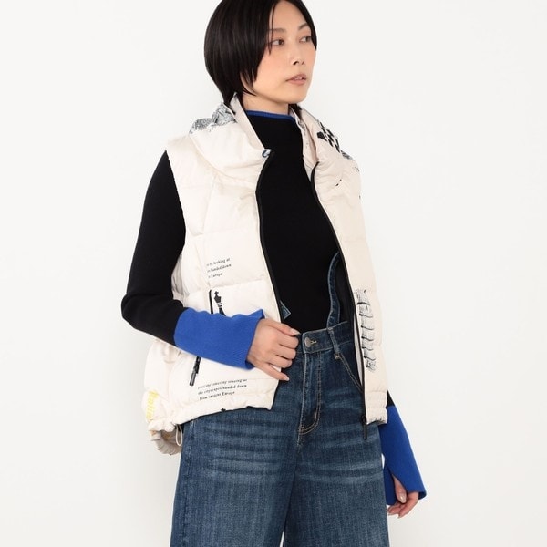 ニコルホワイト（NICOLE WHITE）/【WALDO】チェス柄ダウンベスト