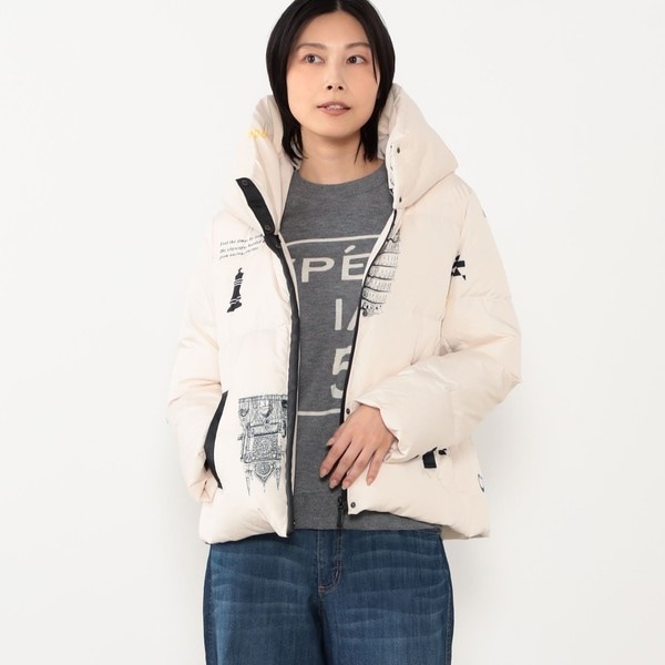 ニコルホワイト（NICOLE WHITE）/【WALDO】チェス柄ダウンブルゾン