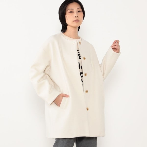 ニコルホワイト（NICOLE WHITE）/【WALDO】スタンドカラーコクーンコート