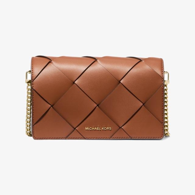 マイケル・コース（Michael Kors）/JET SET ウーヴン レザー フラップ チェーン クロスボディ ミディアム