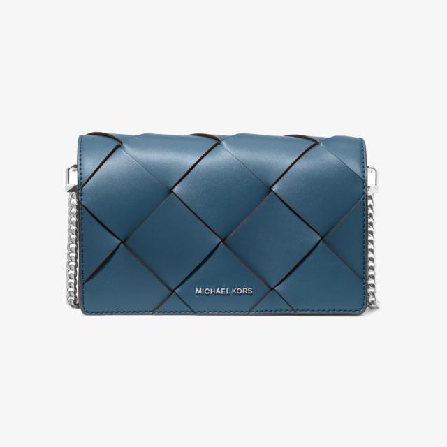 マイケル・コース（Michael Kors）/JET SET ウーヴン レザー フラップ チェーン クロスボディ ミディアム