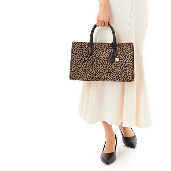 マイケル・コース（Michael Kors）/SCARLETT チータープリント カーフヘア サッチェル ミディアム