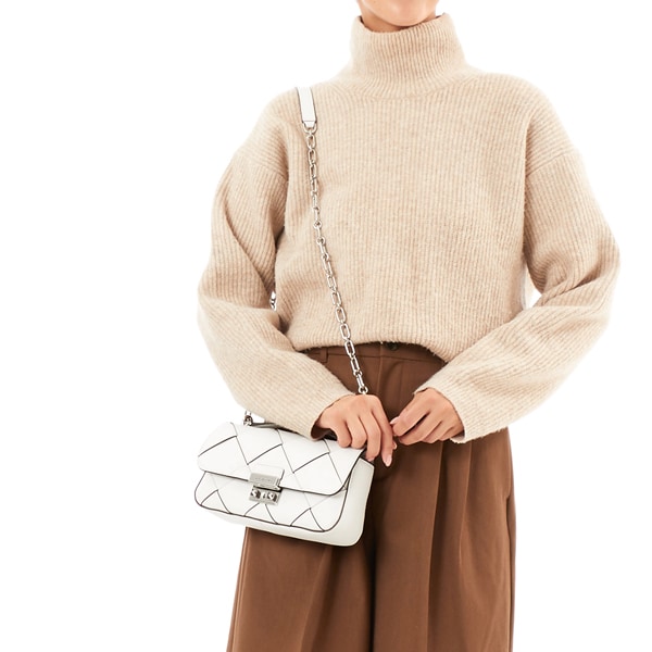 マイケル・コース（Michael Kors）/TRIBECA ウーヴン レザー ショルダー スモール