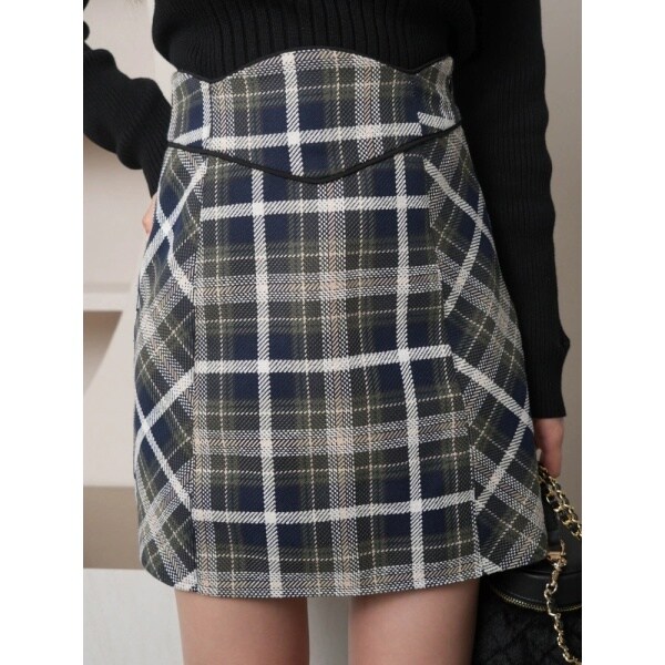 リップサービス（LIPSERVICE）/ウエストコルセットチェックミニスカート