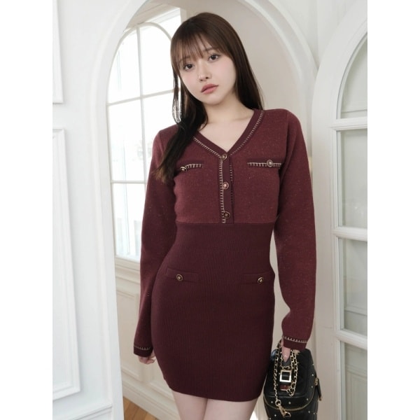 リップサービス（LIPSERVICE）/チェーンステッチクラシカルワンピース