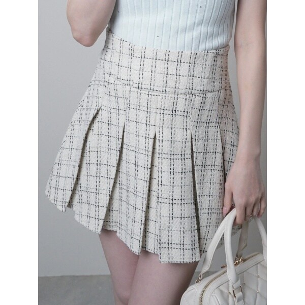 リップサービス（LIPSERVICE）/ツイードプリーツスカート