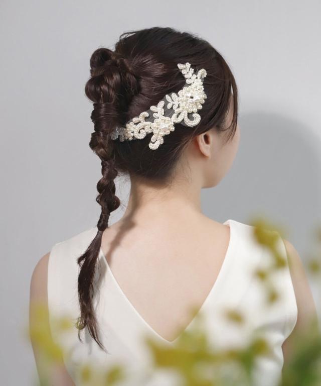 アネモネ（ANEMONE）/レース×フラワーバインヘッドドレス[Hanayome]