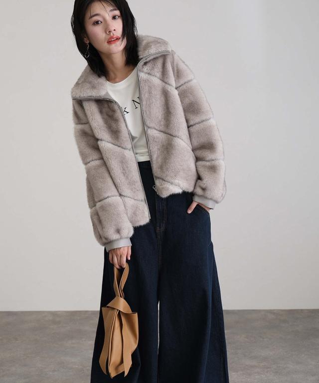 プールヴー（PourVous）/ミンク風フェイクファージャケット