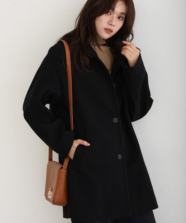 プールヴー（PourVous）/家で洗えるフード付きコート