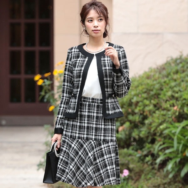 プールヴー（PourVous）/セレモニースーツ ママ母 親レディース スカート 入園式 入学式 卒園式 卒業式 七五三フォーマル