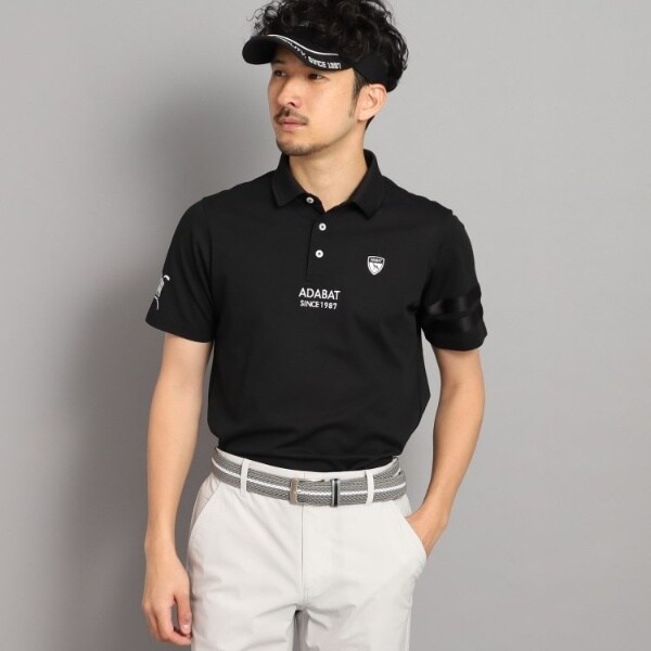 アダバット（adabat）/【UVカット／吸水速乾】ロゴデザイン 半袖ポロシャツ