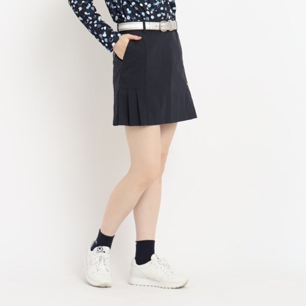 アダバット（adabat）/ウエストゴム サイドプリーツデザイン 台形スカート