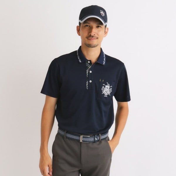 アダバット（adabat）/【UVカット／吸水速乾／遮熱】ロゴデザイン 半袖ポロシャツ