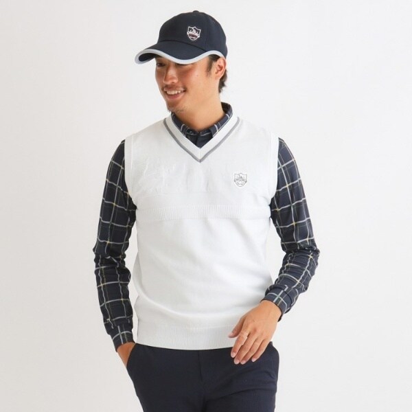 アダバット（adabat）/カモフラージュ柄 Vネックニットベスト