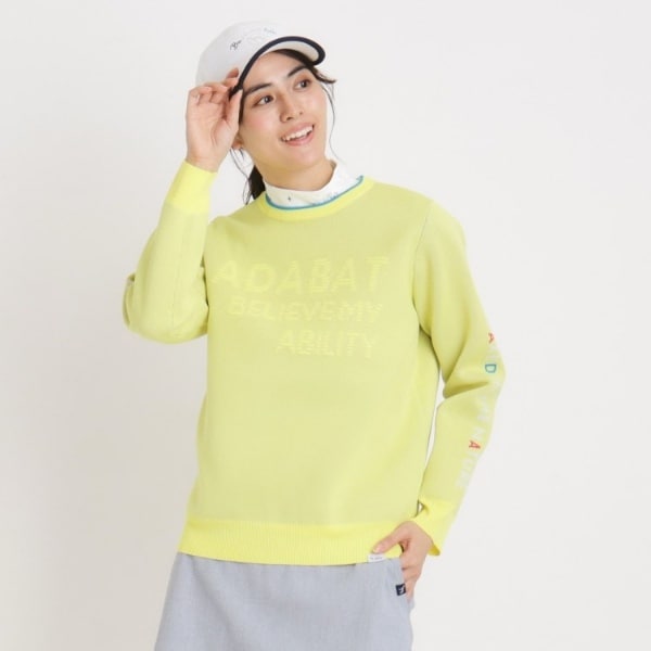 アダバット（adabat）/ウォッシャブル ロゴジャカードニット