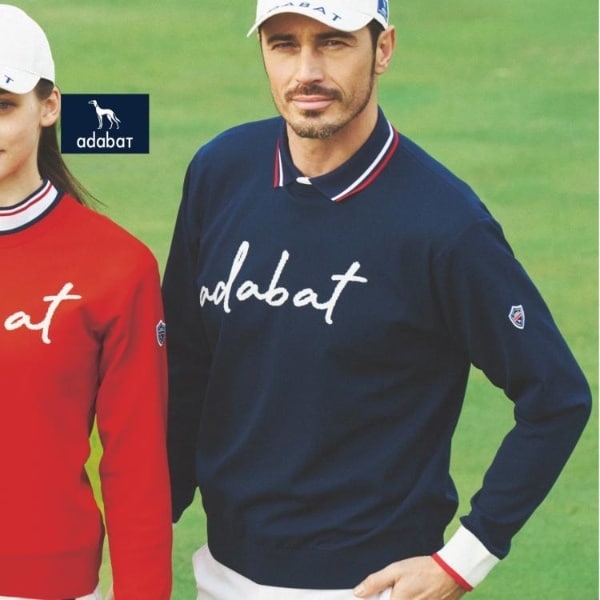アダバット（adabat）/【新レーベル ADABAT NAVY】ウォッシャブル素材 アダバットサインロゴニット
