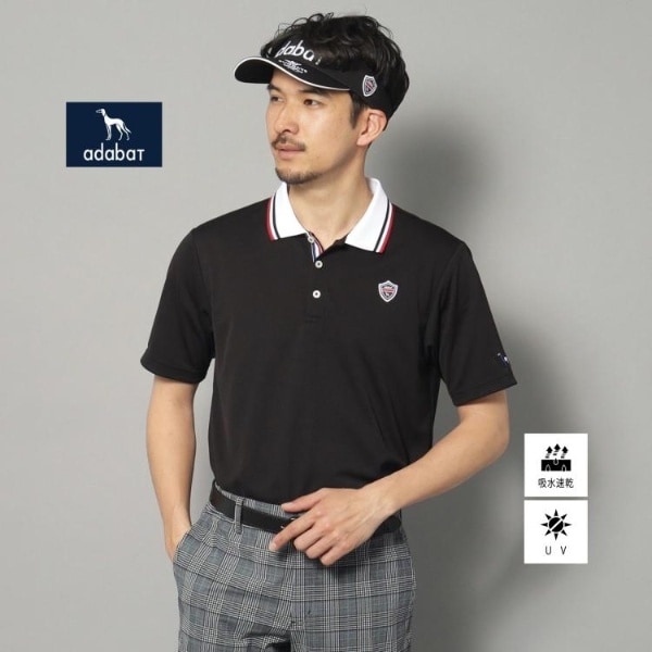 アダバット（adabat）/【新レーベル ADABAT NAVY】UVカット吸水速乾 クレリックドライポロシャツ