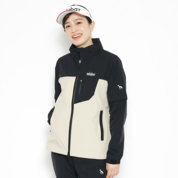 アダバット（adabat）/撥水加工 バイカラーレインブルゾン