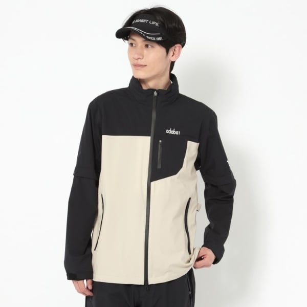 アダバット（adabat）/撥水加工 バイカラーレインブルゾン