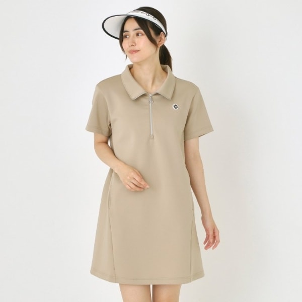 アダバット（adabat）/ライトスムースハーフジップワンピース