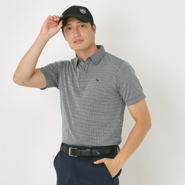 アダバット（adabat）/【吸水速乾】千鳥ジャカードポロシャツ