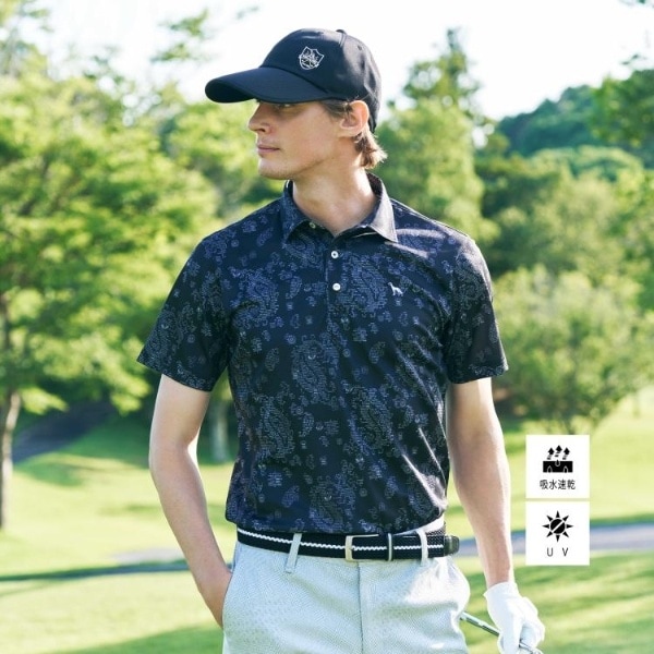 アダバット（adabat）/【UVカット・吸水速乾】デジタルペイズリーポロシャツ