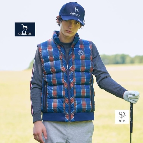 アダバット（adabat）/【新レーベル ADABAT NAVY】撥水 タータンチェック中綿ベスト