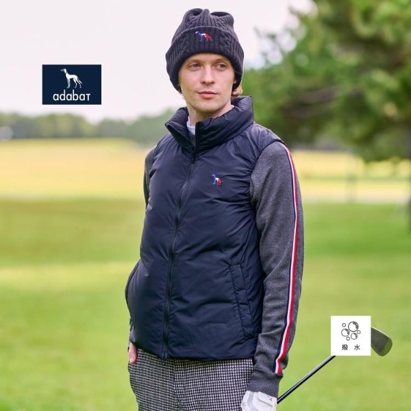 アダバット（adabat）/【新レーベル ADABAT NAVY】【撥水】ジェットブラックダウンベスト