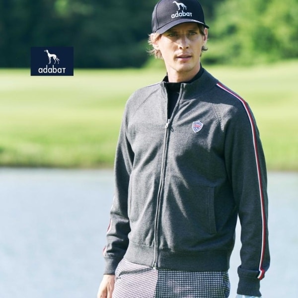アダバット（adabat）/【新レーベル ADABAT NAVY】スリーブラインニットブルゾン