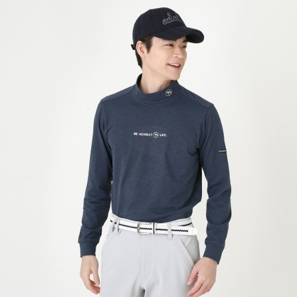 アダバット（adabat）/メランジボーダーモックネックT