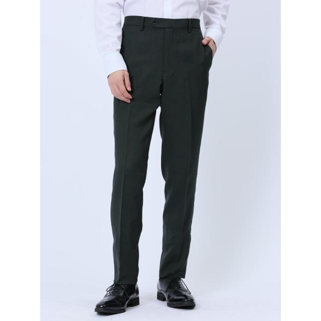 タカキュー（TAKA−Q）/タカキュー ウールライク ノータックビジネスパンツ ドビー黒