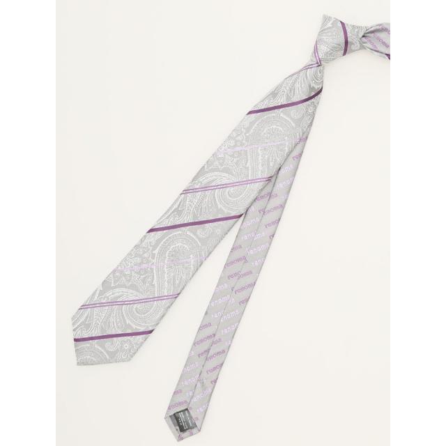 タカキュー（TAKA−Q）/レノマオム シルク パネル柄 ナロータイ 7．0cm幅