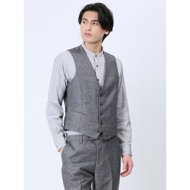 【NEW】タカキュー（TAKA−Q）/TechLinen スリムフィット ジレベスト グレー(セットアップ可能)