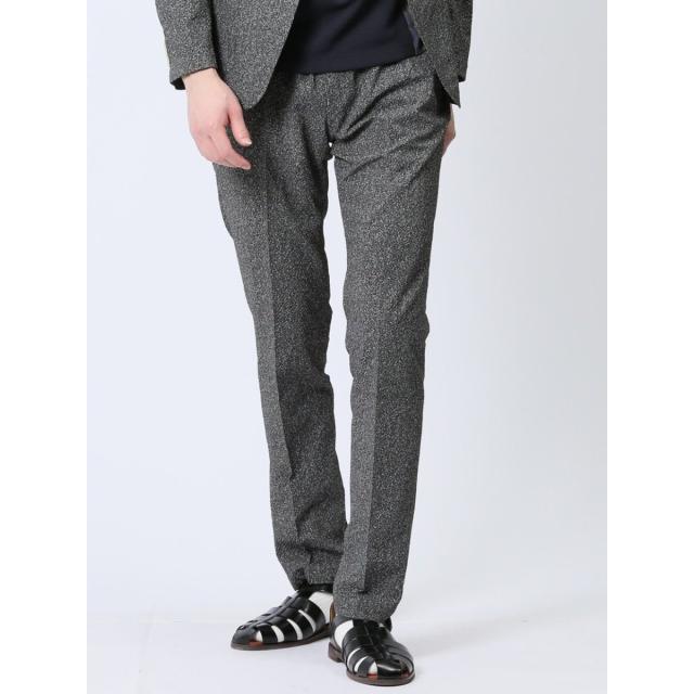 タカキュー（TAKA−Q）/レノマ オム 軽量  ノータックビジネスパンツ プリント黒(セットアップ可能)