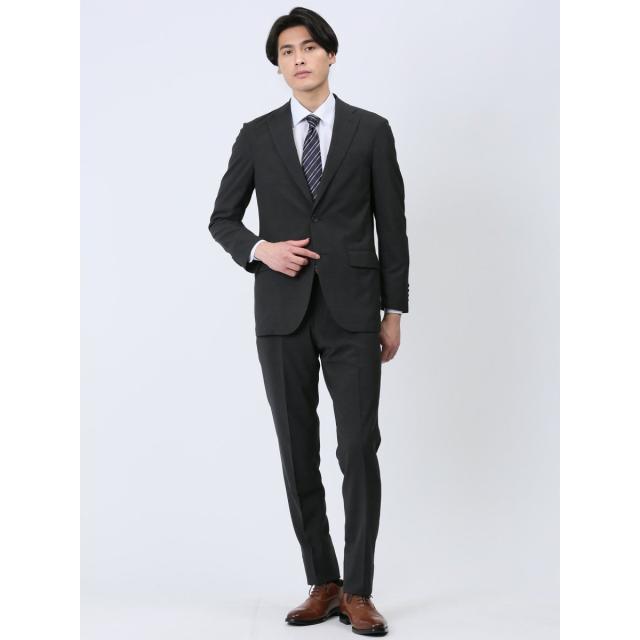 タカキュー（TAKA−Q）/【軽量 ストレッチ ウォッシャブル】タカキュー 2ボタン2ピース セットアップスーツ チェックグレー