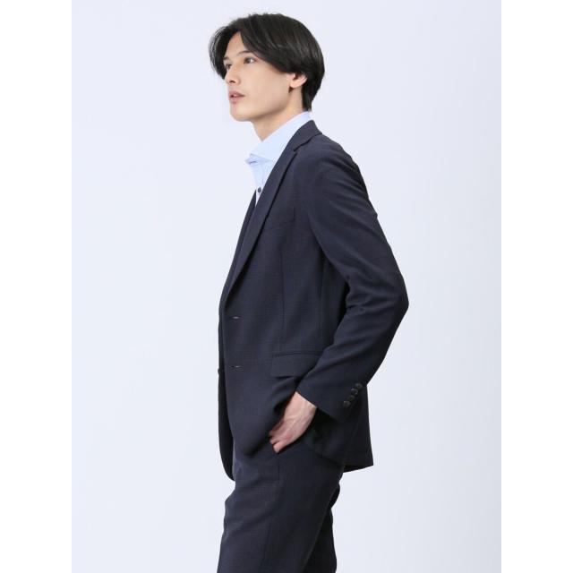 タカキュー（TAKA−Q）/m．f．エディトリアル 軽量メッシュ  2ボタンジャケット 紺 タカキュー（TAKA−Q）/m．f．エディトリアル 軽量メッシュ 2ボタン