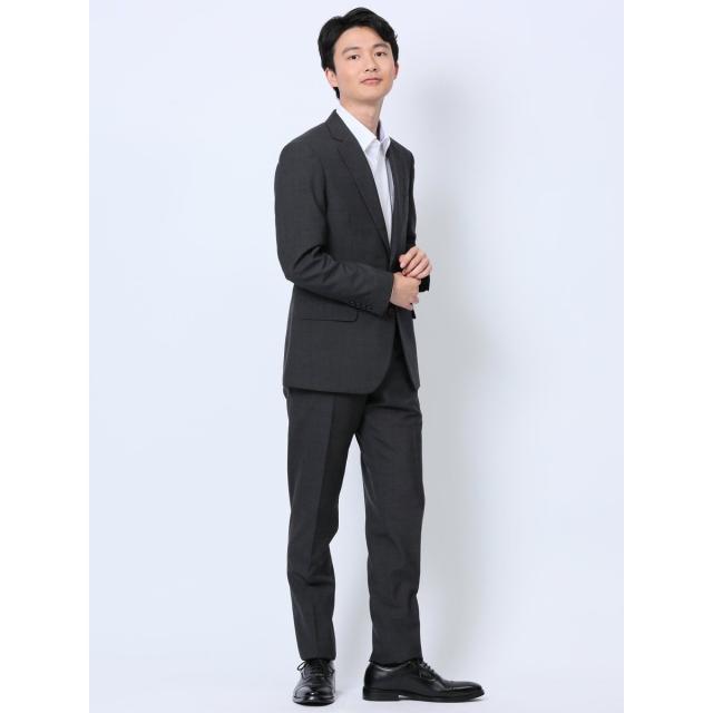 タカキュー（TAKA−Q）/【ウール混 パンツウォッシャブル】タカキュー 2ボタン2ピース ビジネスセットアップスーツ グレー