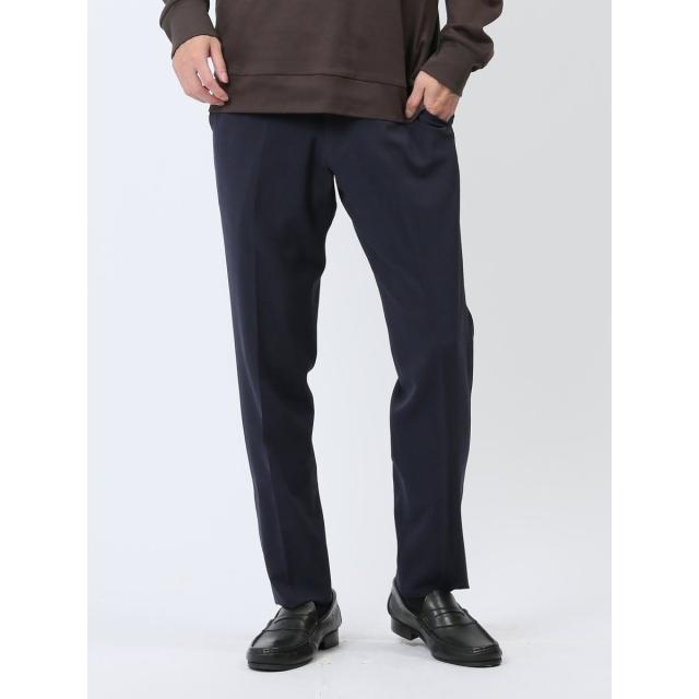 タカキュー（TAKA−Q）/タカキュー ウールライク ノータックビジネスパンツ ピケ紺