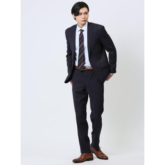 タカキュー（TAKA−Q）/【ストレッチ ウォッシャブル】タカキュー 2ボタン2ピース ビジネスセットアアップスーツ カルゼ紺