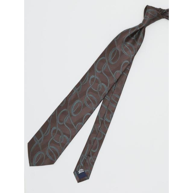 タカキュー（TAKA−Q）/アレキサンダージュリアン イタリア生地 サークル柄 ネクタイ 8．0cm幅