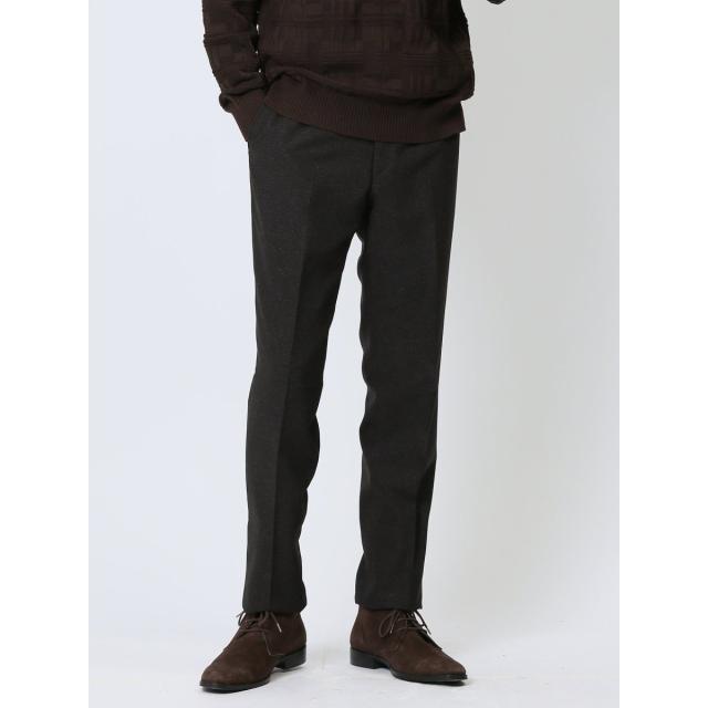 タカキュー（TAKA−Q）/タカキュー Woolen Tec On ノータック ビジネスパンツ 組織茶(セットアップ可能)