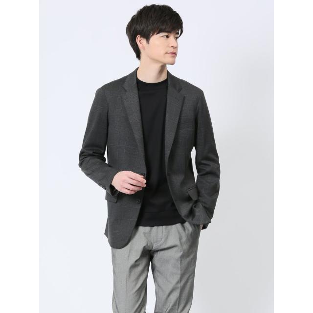 タカキュー（TAKA−Q）/タカキュー ストレッチポンチ 2ボタンジャケット グレンチェック紺
