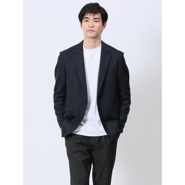 タカキュー（TAKA−Q）/タカキューウール混 2ボタンジャケット 組織紺